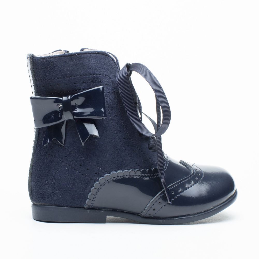 Botas Niña Pascualas Azul Marino Combinadas Lazo Charol baratos Botas Niña Pascualas Azul Marino Combinadas Lazo Charol baratos