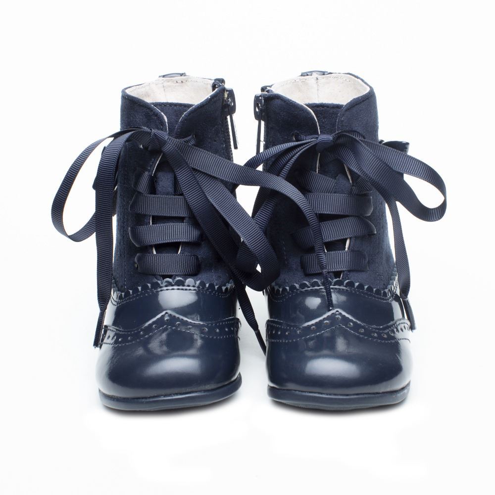 Botas Niña Pascualas Azul Marino Combinadas Lazo Charol baratos Botas Niña Pascualas Azul Marino Combinadas Lazo Charol baratos